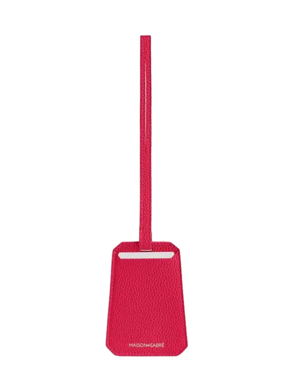 MAISON DE SABRE Leather Luggage Tag - Shibuya Fuchsia