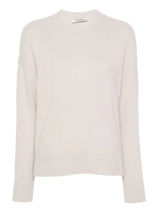 Max Mara Ribbed-knit Jumper - Neutrals
