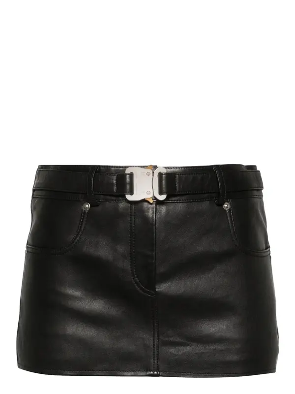 1017 Alyx 9sm Leather Mini Skirt - Black