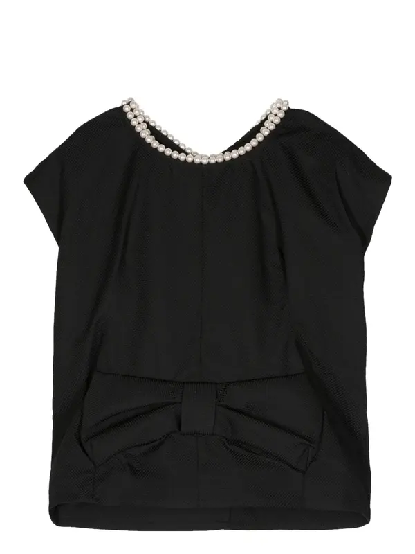 Junya Watanabe Bow-detail Sleeveless Top - Black