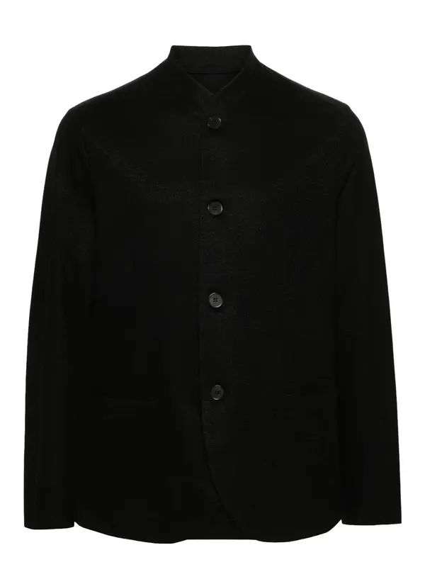 Harris Wharf London Nehru Bomber Jacket - Black