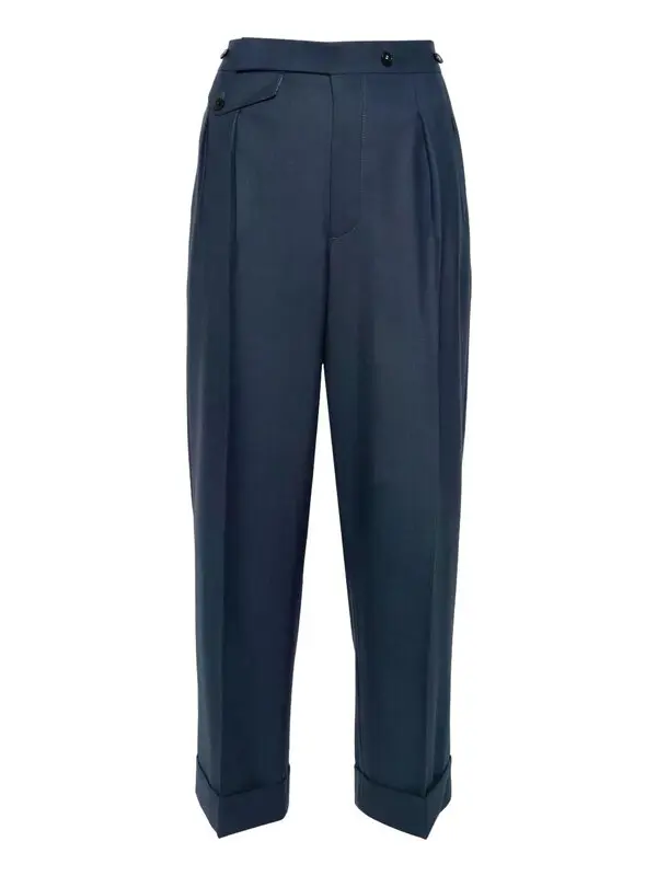Victoria Beckham Cropped Tailored Trousers - Blue