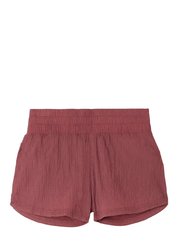 Varley Cala Plissé Shorts - Burgundy