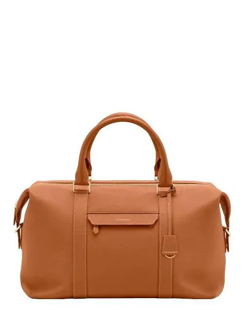 MAISON DE SABRE Leather Duffle Bag - Pecan Brown