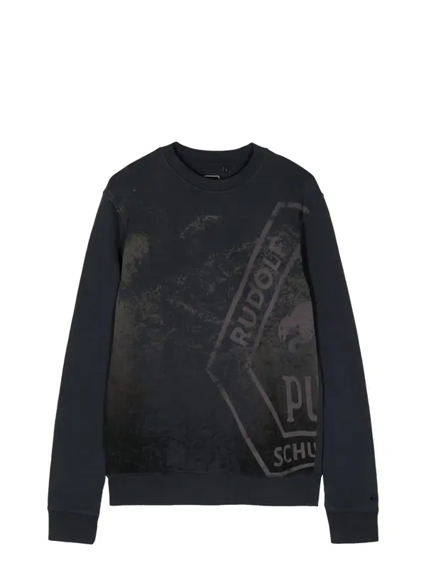 PUMA Graphic-print Cotton-blend Sweatshirt - Black