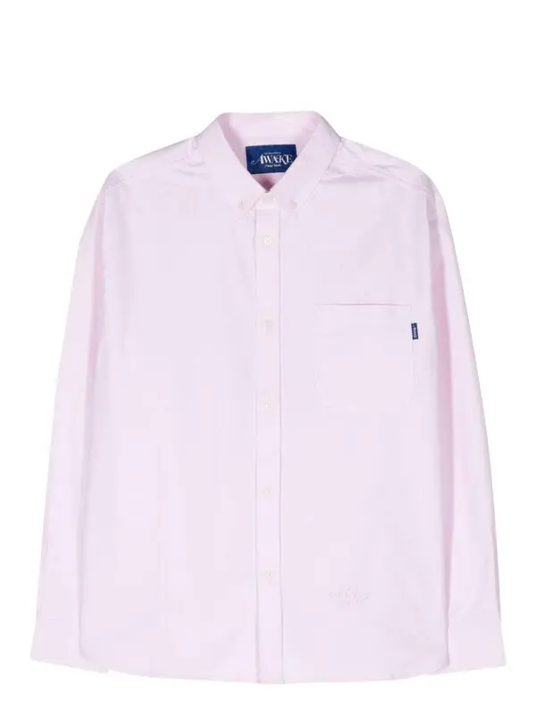 AWAKE NY Logo-embroidered Piqué Shirt - Pink