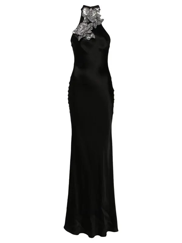 Amen Crystal-embellished Maxi Dress - Black