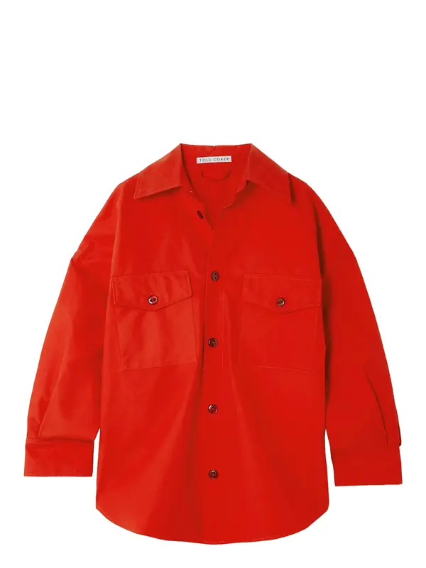 TOLU COKER Rile Oversized Shirt - Red