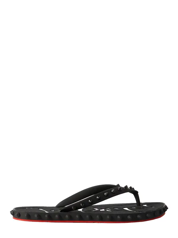 CHRISTIAN LOUBOUTIN Super Loubi Studded Flip Flops - Black