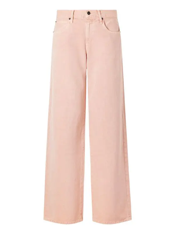 SLVRLAKE Mica Low-rise Wide-leg Jeans - Pink