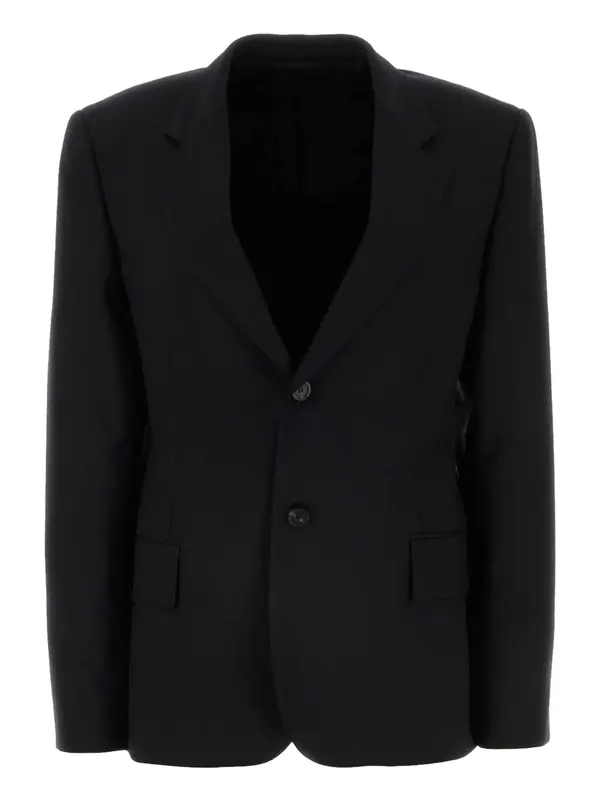 Balenciaga Single-breasted Wool Blazer - Black