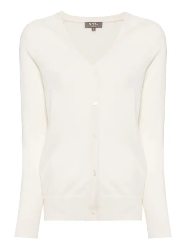 N.peal Lara Cashmere Cardigan - White