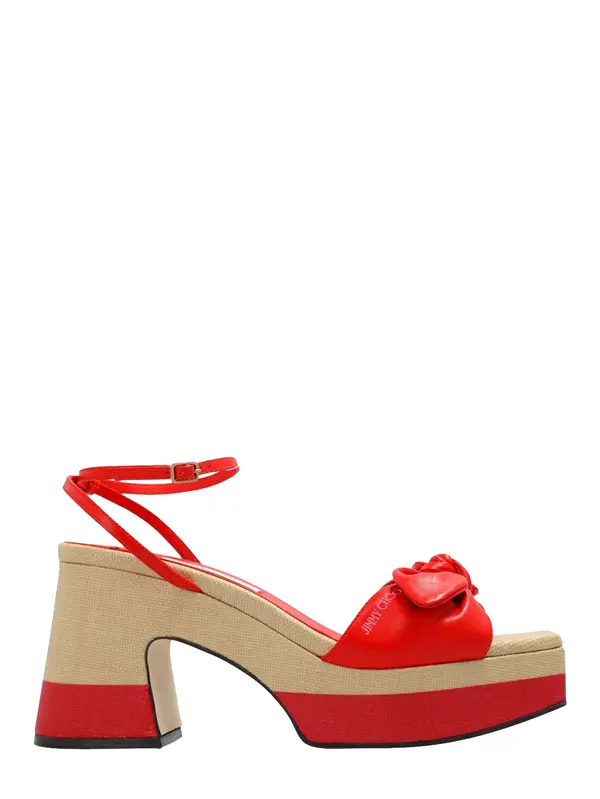 JIMMY CHOO Ricia 95mm Sandals - Red