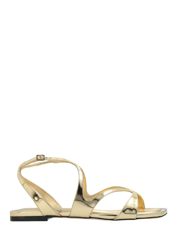 JIMMY CHOO Ayla Metallic Sandals - Gold