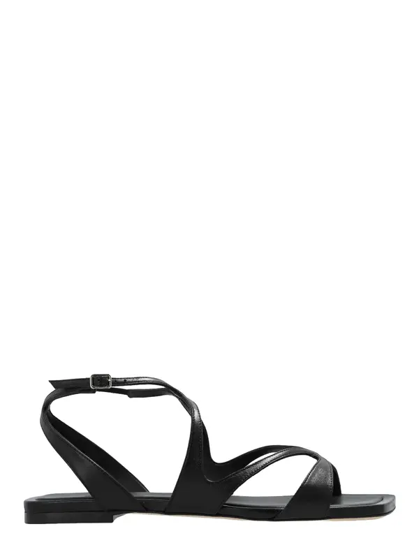 JIMMY CHOO Ayla Leather Sandals - Black