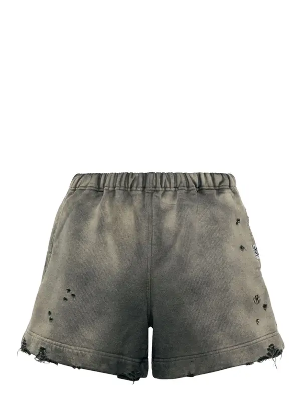 Mihara Yasuhiro Distressed Cotton Shorts - Grey