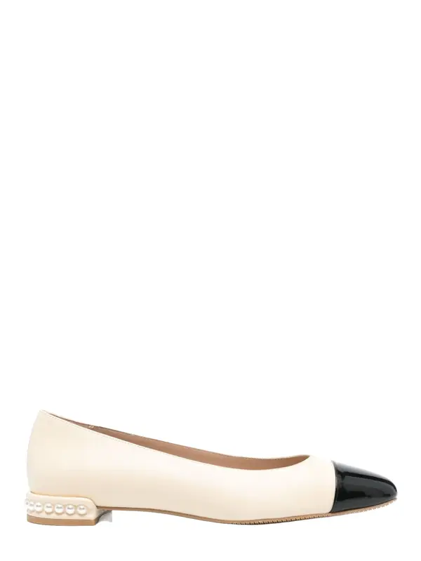 STUART WEITZMAN Pearl Embellished Ballerina Flats - Neutrals