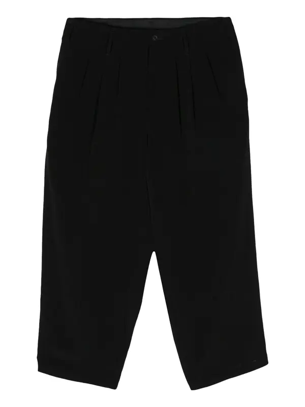 Yohji Yamamoto Tailored Tapered Trousers - Black