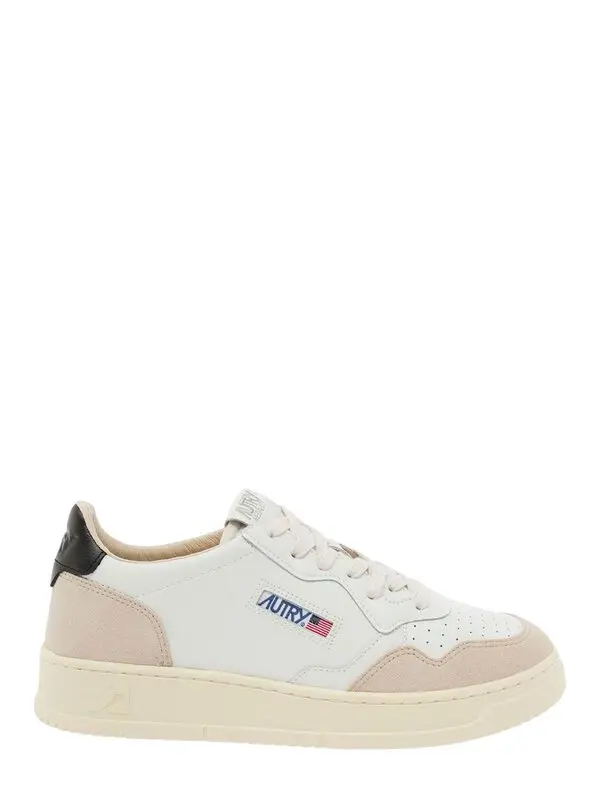 AUTRY Medalist Low Top Sneakers With Suede Details - White