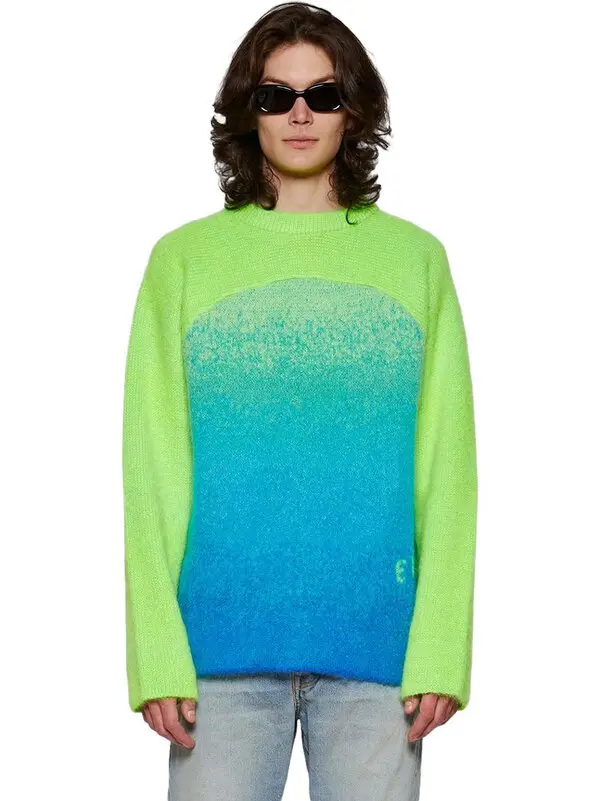 ERL Knitted Crewneck Sweater - Green