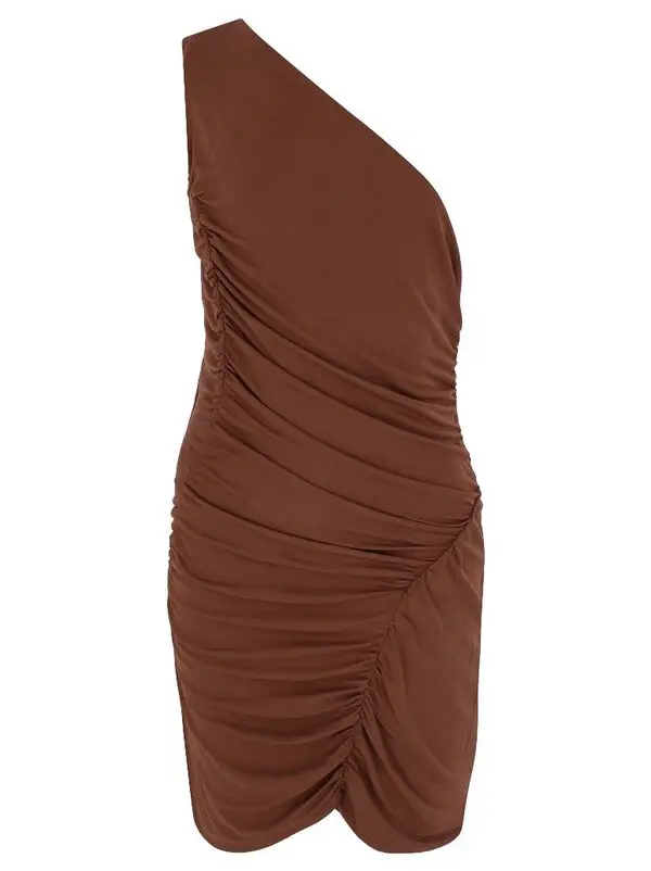 Zeynep Arçay One-shoulder Mini Dress - Rust