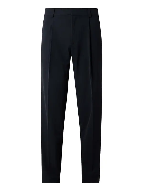 Mr P. G/fore Tapered Pleated Stretch-twill Trousers - Black