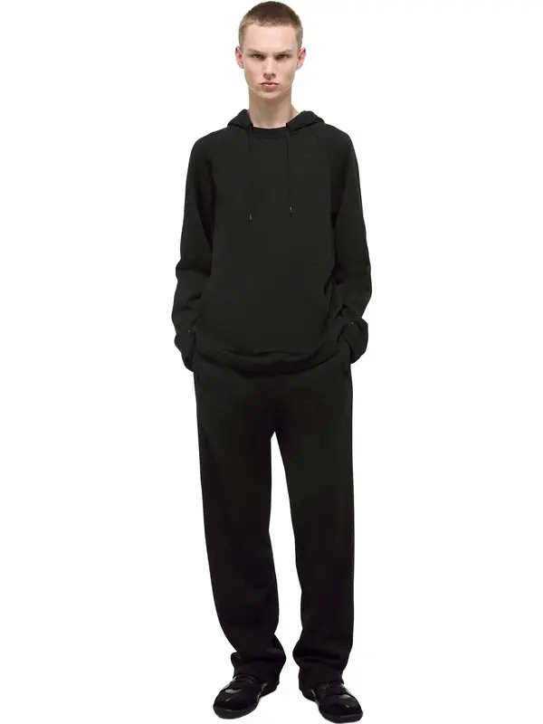 Helmut Lang Cotton Fleece Relaxed Fit Hoodie - Black