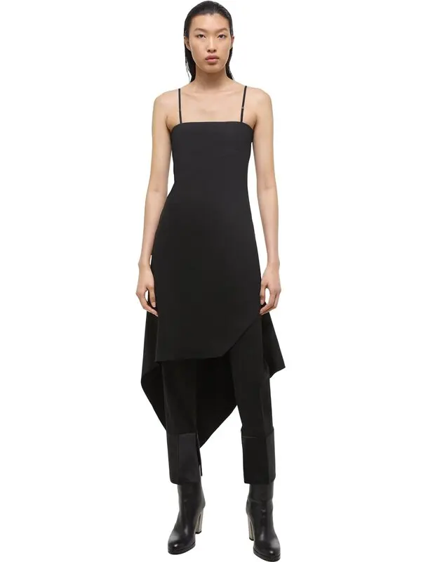 Helmut Lang Scarf Hem Strappy Dress - Black