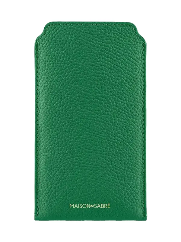 MAISON DE SABRE Leather Sunglasses Sleeve - Emerald Green