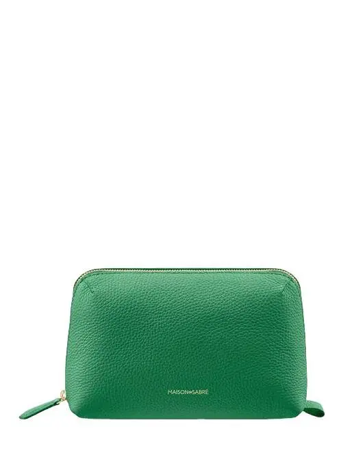 MAISON DE SABRE Leather Tech Pouch - Emerald Green