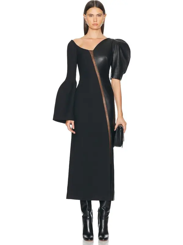 Gabriela Hearst Merlin Midi Dress - Black