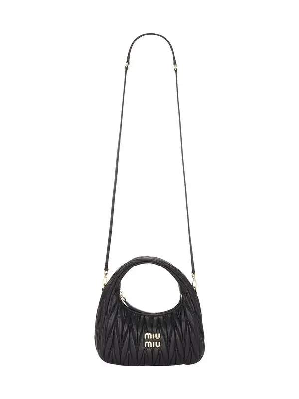 Miu Miu Raffia Hobo Bag - Nero