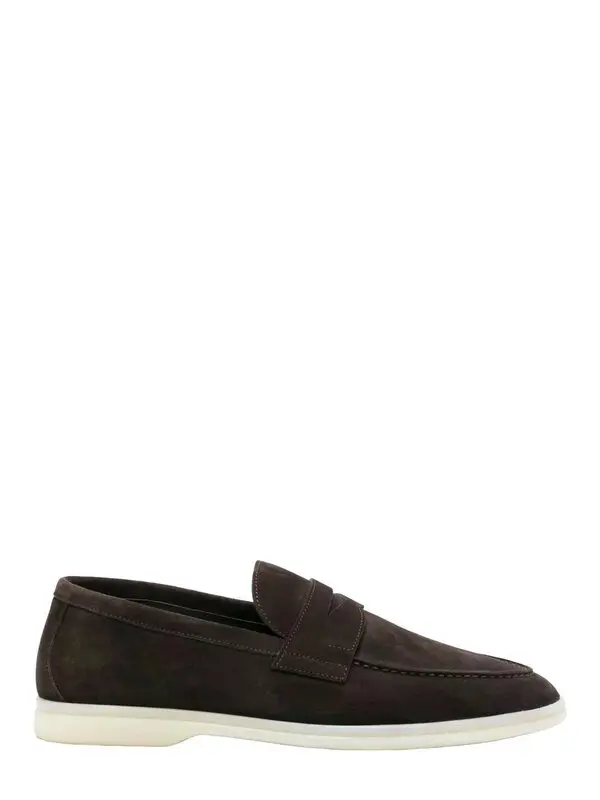 SCAROSSO Luciano Suede Loafers - Brown