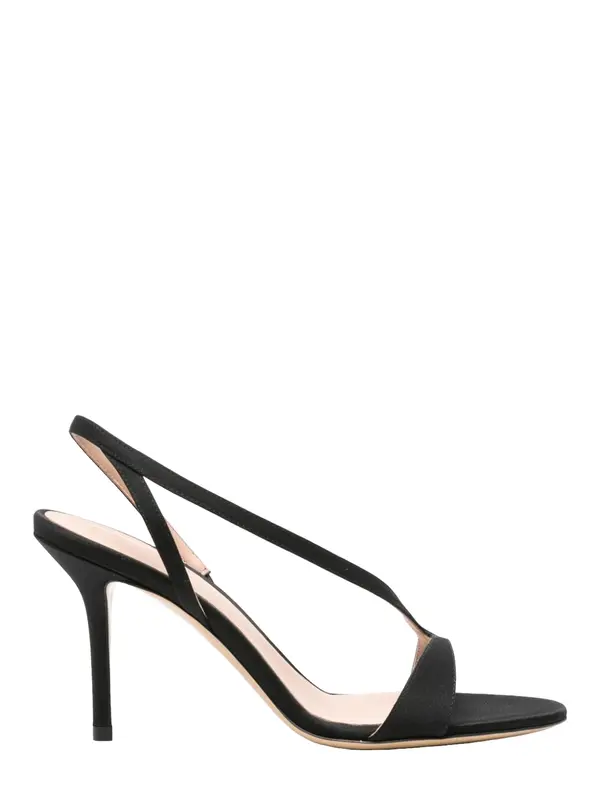 SCAROSSO Paula 85mm Satin Sandals - Black