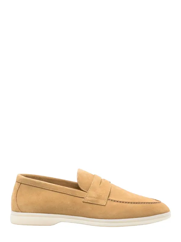 SCAROSSO Luciano Suede Loafers - Neutrals