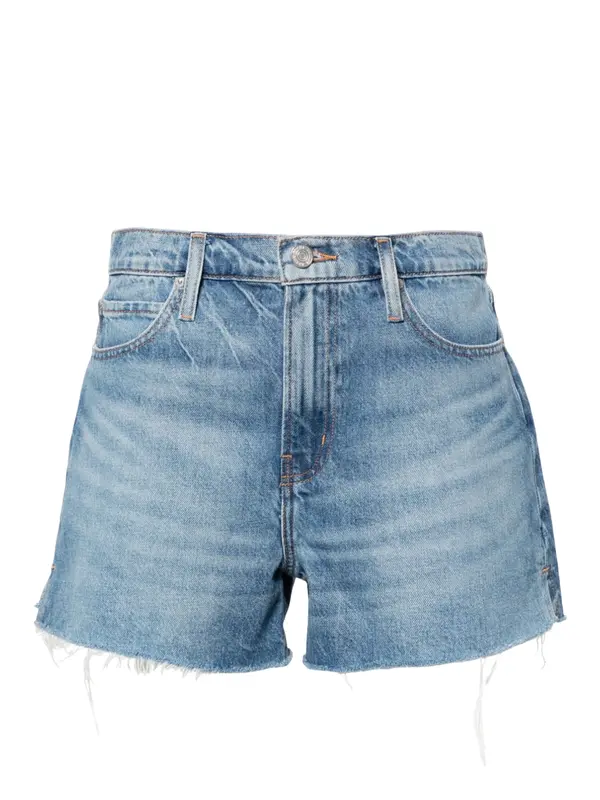 FRAME Vintage Raw-cut Denim Shorts - Blue