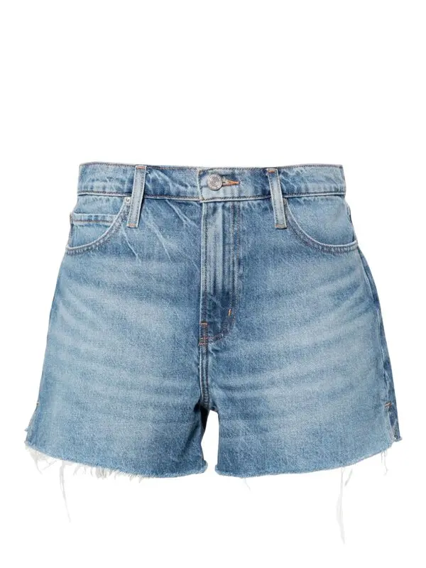 FRAME Vintage Raw-cut Denim Shorts - Blue