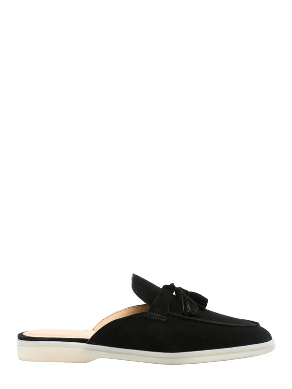 SCAROSSO Lucrezia Suede Mules - Black
