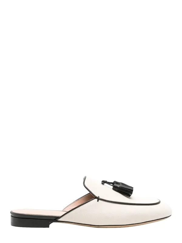 SCAROSSO Giorgina Canvas Mules - Neutrals