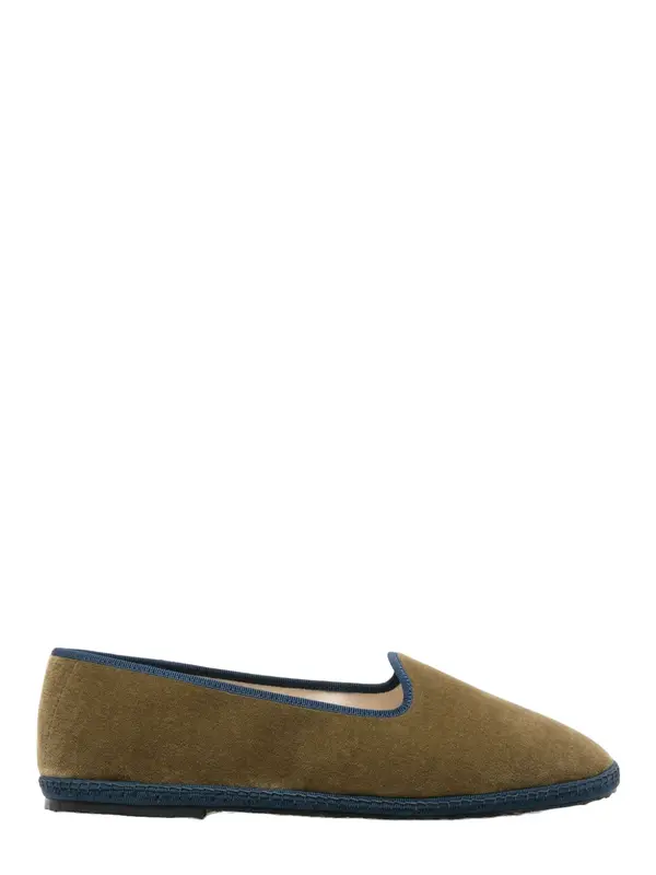 SCAROSSO William Iv Velvet Loafers - Green