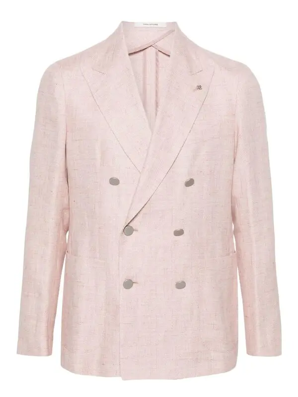 Tagliatore Mélange Double-breasted Blazer - Pink