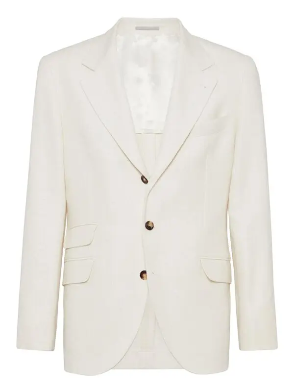 Brunello Cucinelli Single-breasted Blazer - White