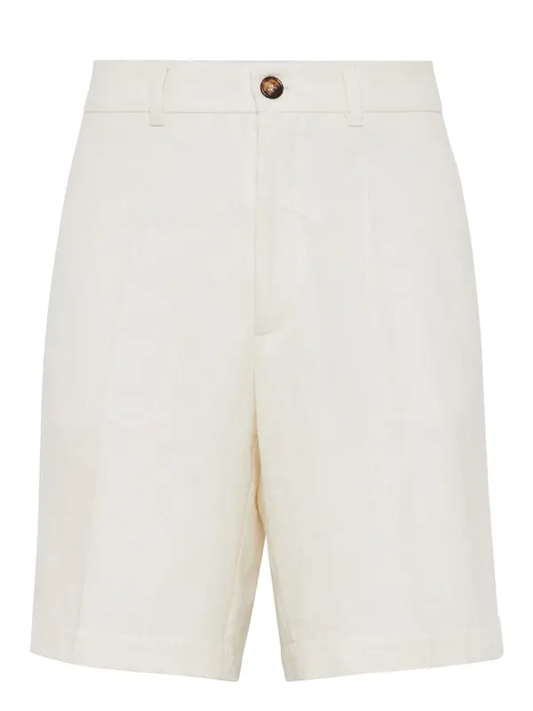Brunello Cucinelli Mid-rise Bermuda Shorts - White