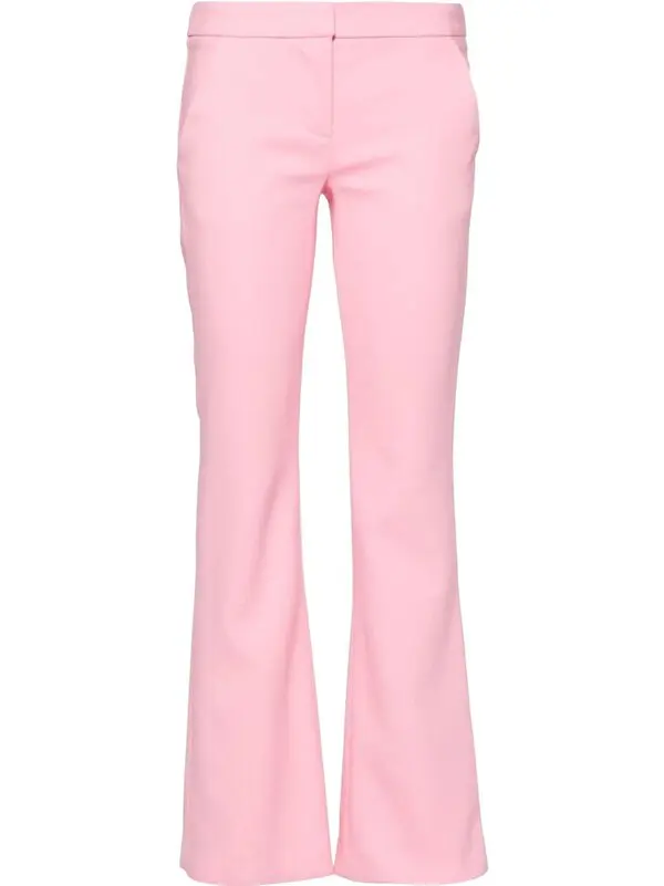 Balmain Flared Crepe Trousers - Pink