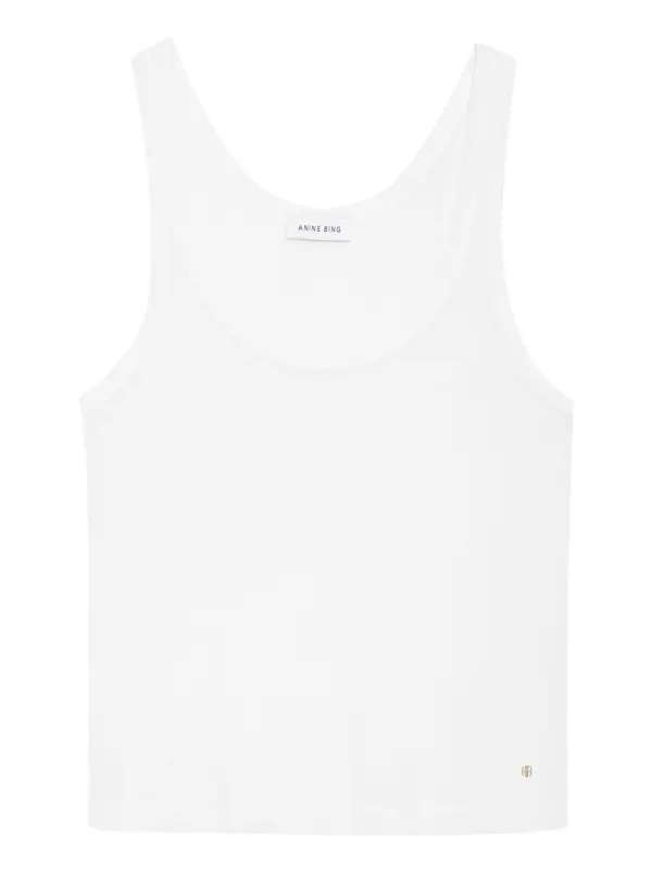 ANINE BING Round-neck Tank Top - White