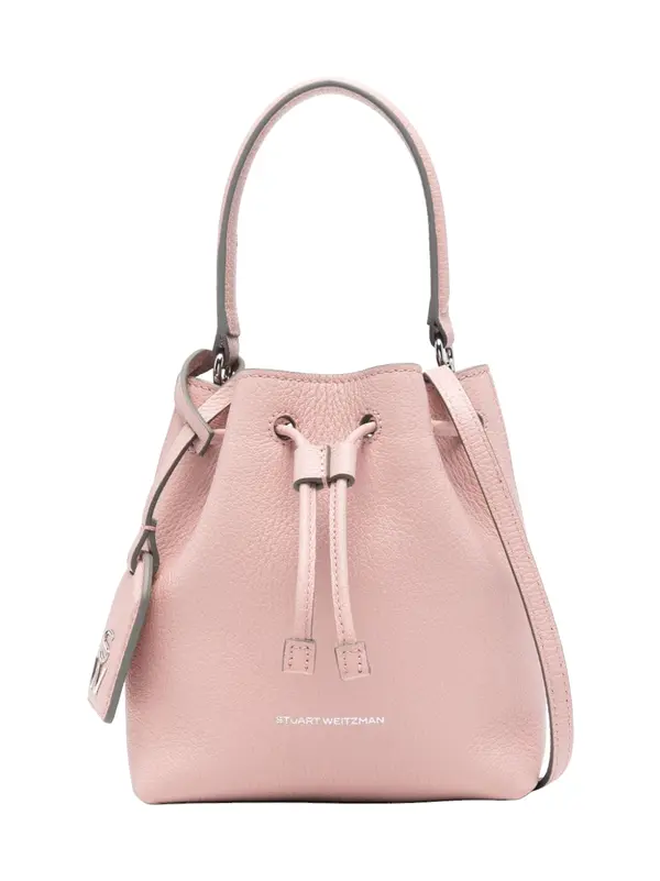STUART WEITZMAN Rae Leather Bucket Bag - Pink