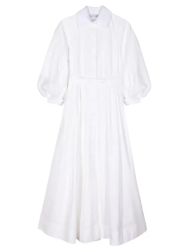 Dice Kayek Full-skirt Cotton Dress - White