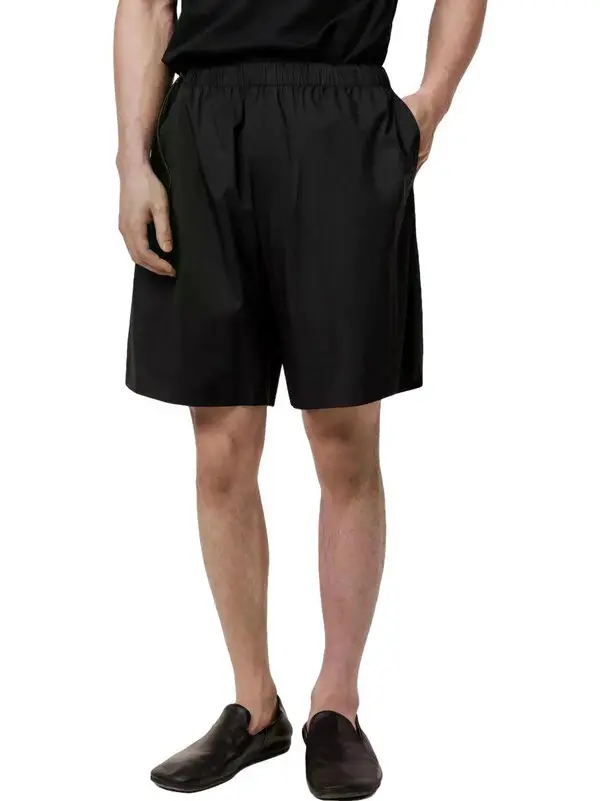 CROQUIS Elasticated-waistband Bermuda Shorts - Black