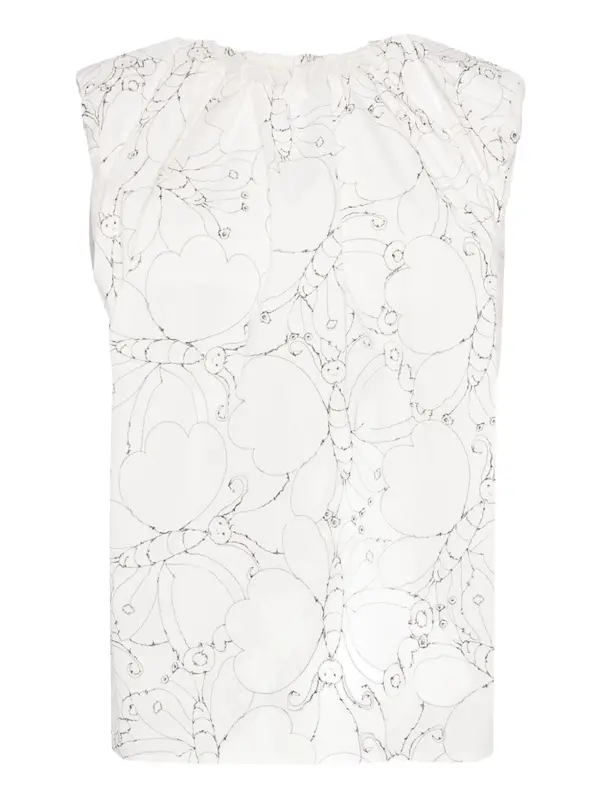 JNBY Butterfly-print Top - White