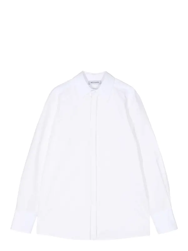 Dice Kayek Pointed-collar Cotton Shirt - White